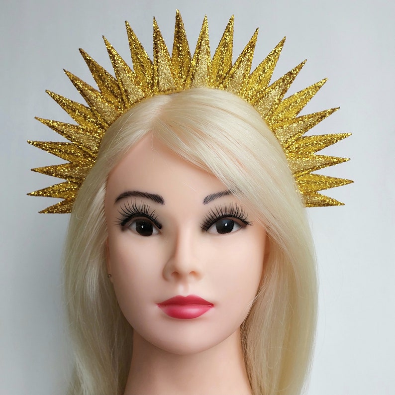 Gold Rays Crown Gold Sun Headband Sun Queen Headdress Sun Halo - Etsy