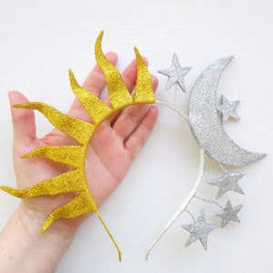 Celestial Headband Sun and Moon Crown Halloween Moon Stars - Etsy