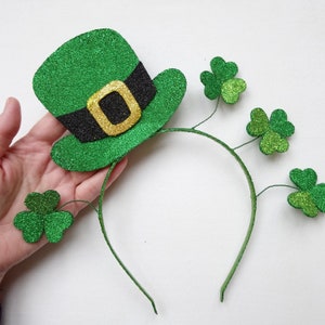 St. Patrick's Day Headpiece Shamrock Headband Leprechaun Hat - Etsy