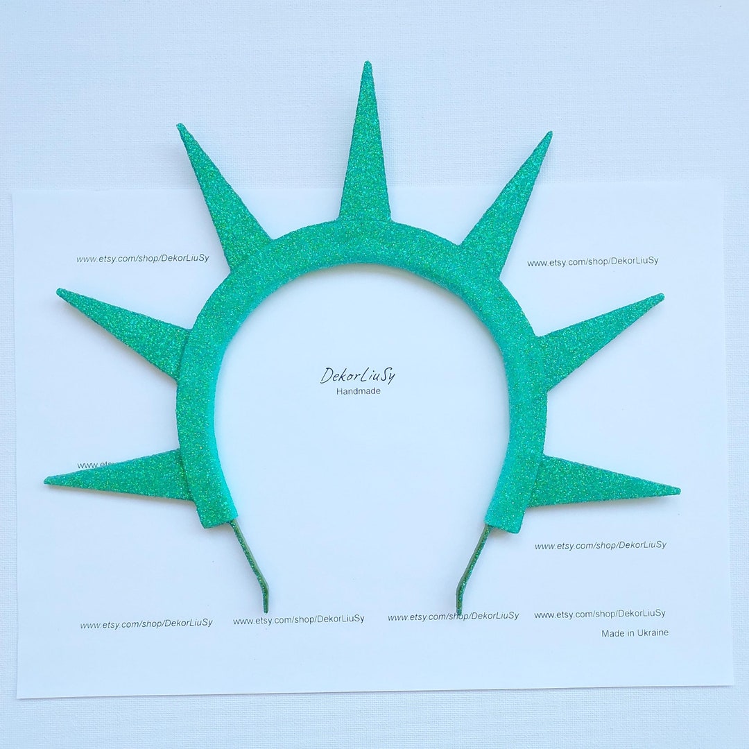 Statue Liberty Crown 4th July Headband Lady Liberty Glitter Headpiece ...