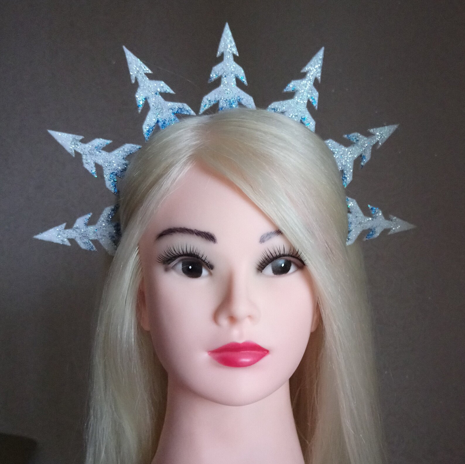 Snowflake Crown Headband Christmas Frozen Headpiece Glitter | Etsy