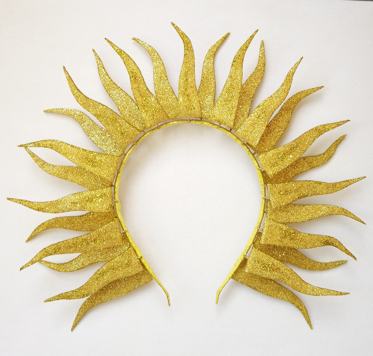 Gold sun crown Sun queen headdress sun halo Aztec goddess | Etsy