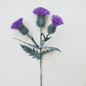 Handmade Artificial Thistle Flower Branch - Etsy