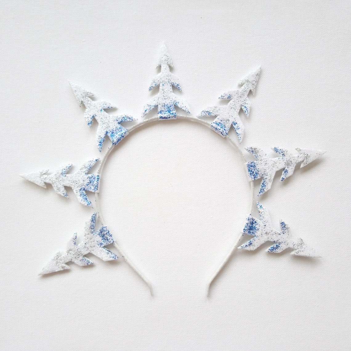 Snowflake Crown Headband Christmas Frozen Headpiece Glitter | Etsy