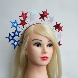 Patriotic Headpiece American Flag Headband Independence Day Crown - Etsy