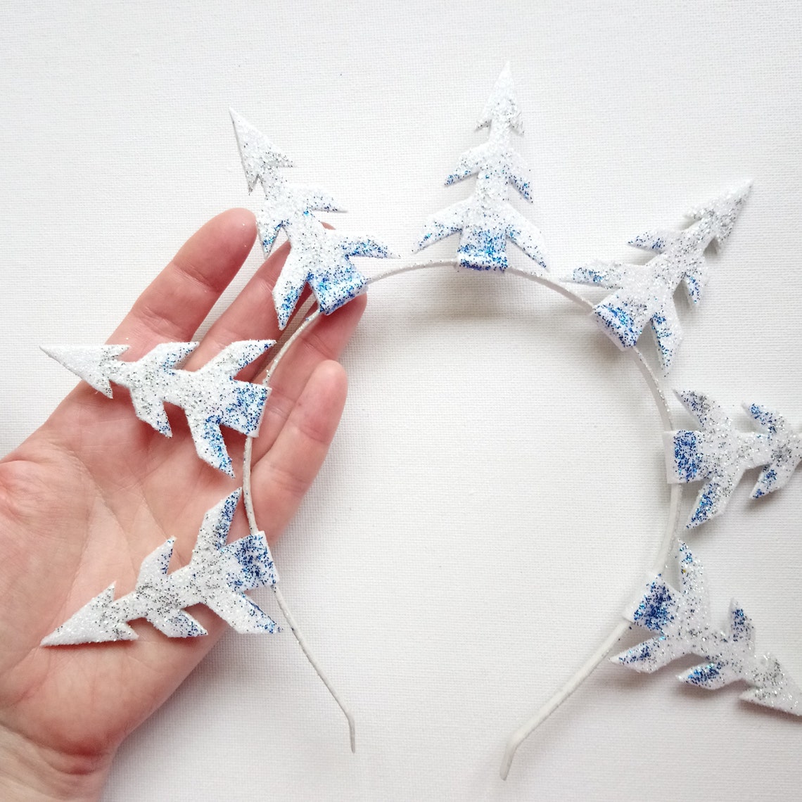 Snowflake Crown Headband Christmas Frozen Headpiece Glitter | Etsy