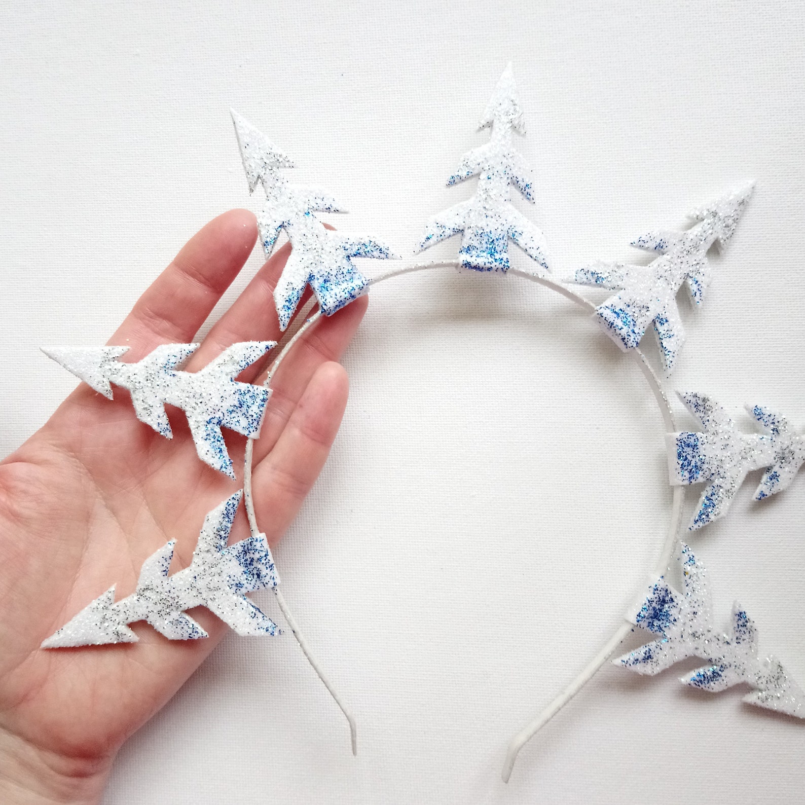 Snowflake Crown Headband Christmas Frozen Headpiece Glitter | Etsy