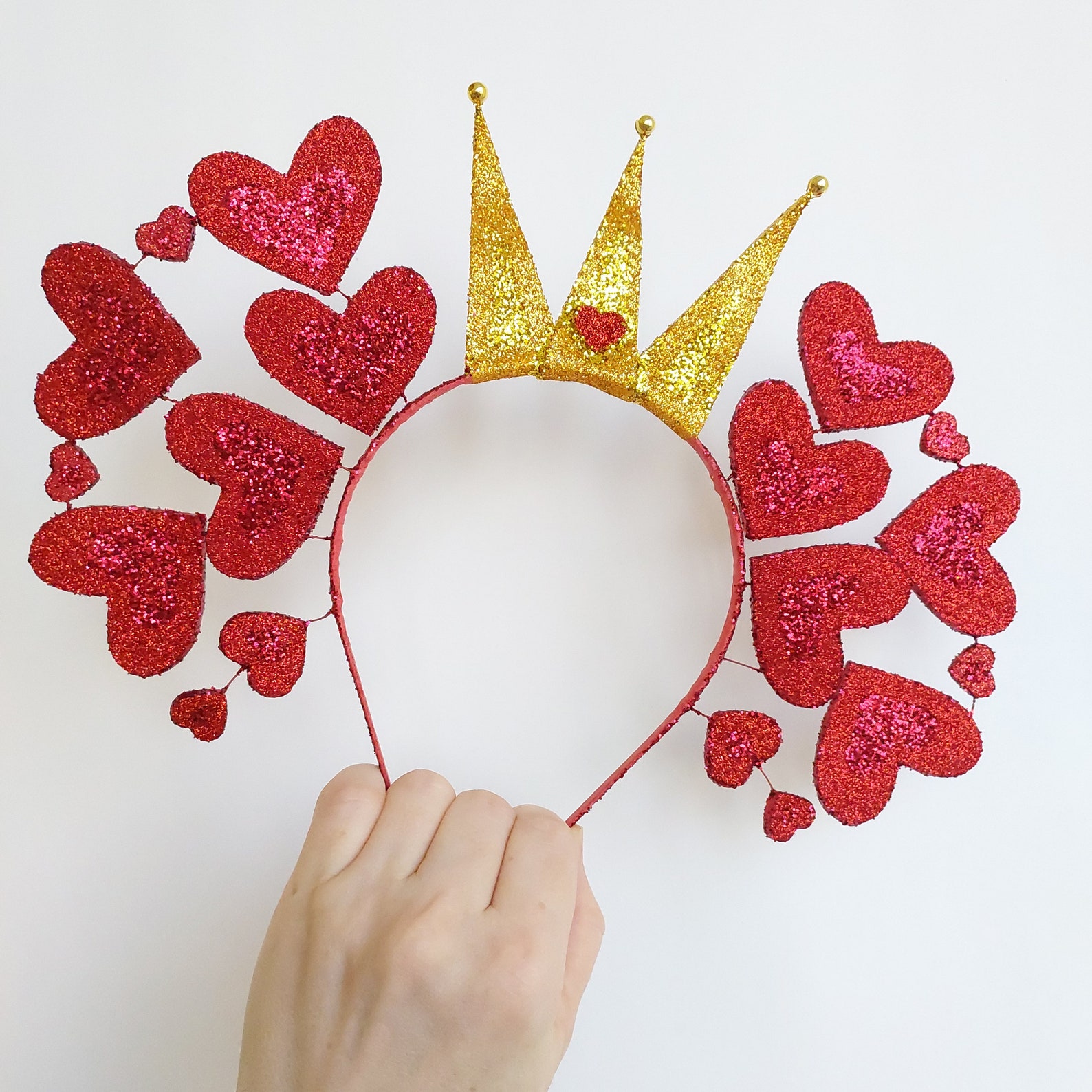 Queen of Hearts Crown Headband - Etsy