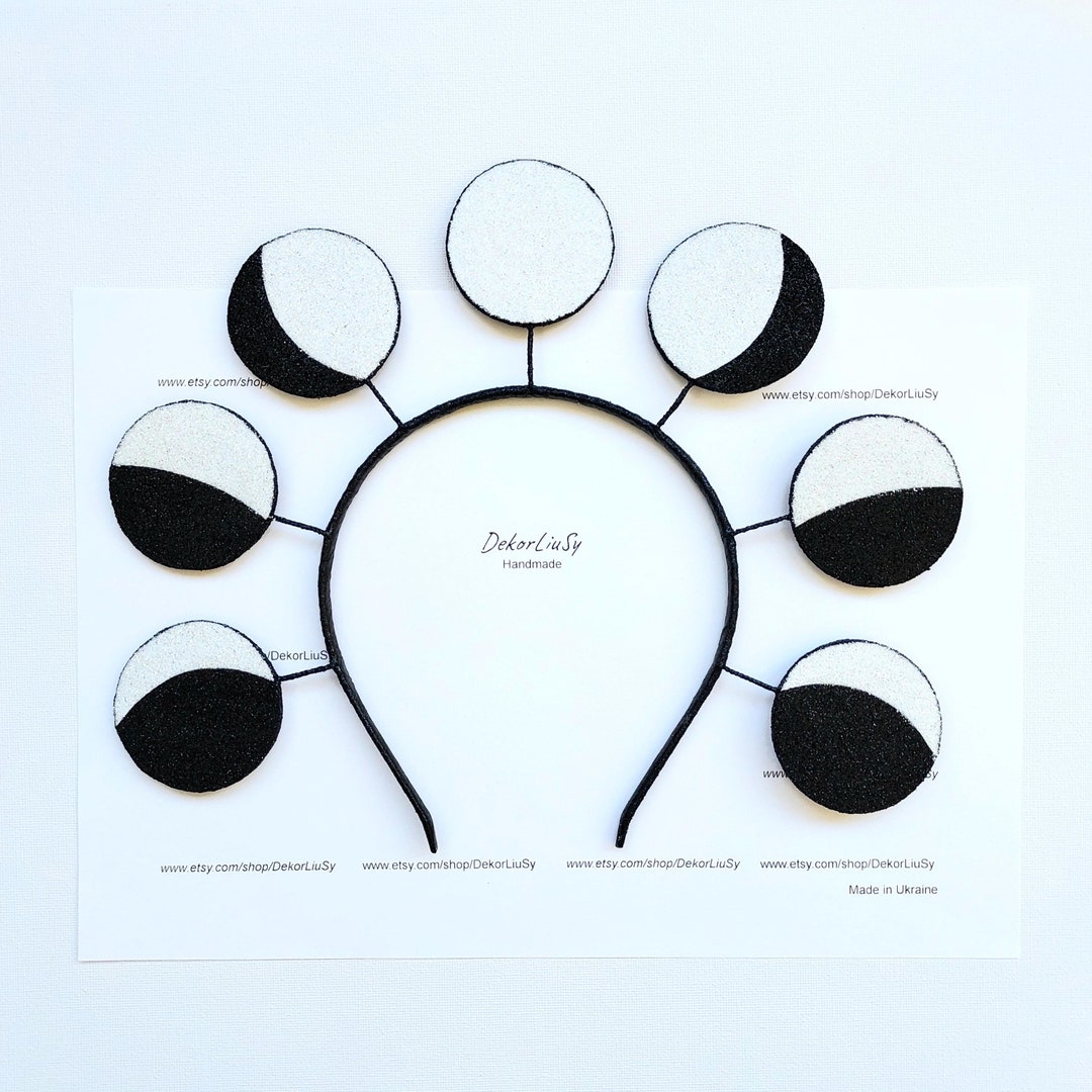 Moon Phase Headpiece Celestial Moon Headband Witch Headdress - Etsy