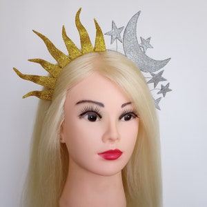 Celestial Headband Sun and Moon Crown Halloween Moon Stars - Etsy