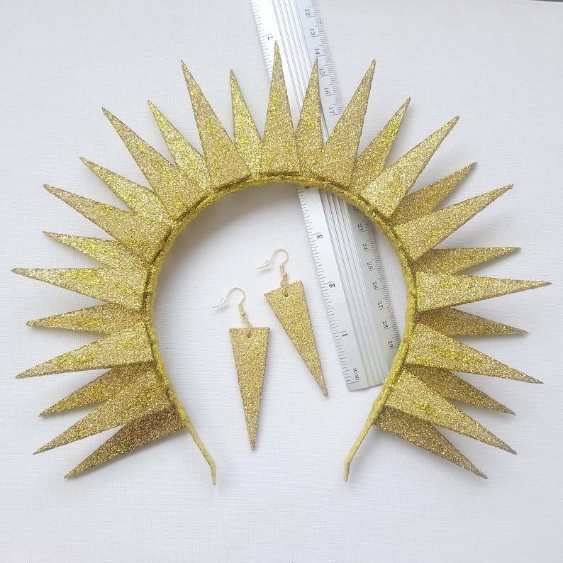Gold Rays Crown Gold Sun Headband Sun Queen Headdress Sun Halo - Etsy