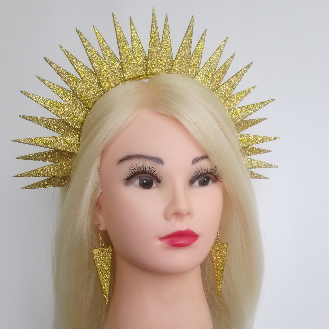 Gold Rays Crown Gold Sun Headband Sun Queen Headdress Sun Halo - Etsy