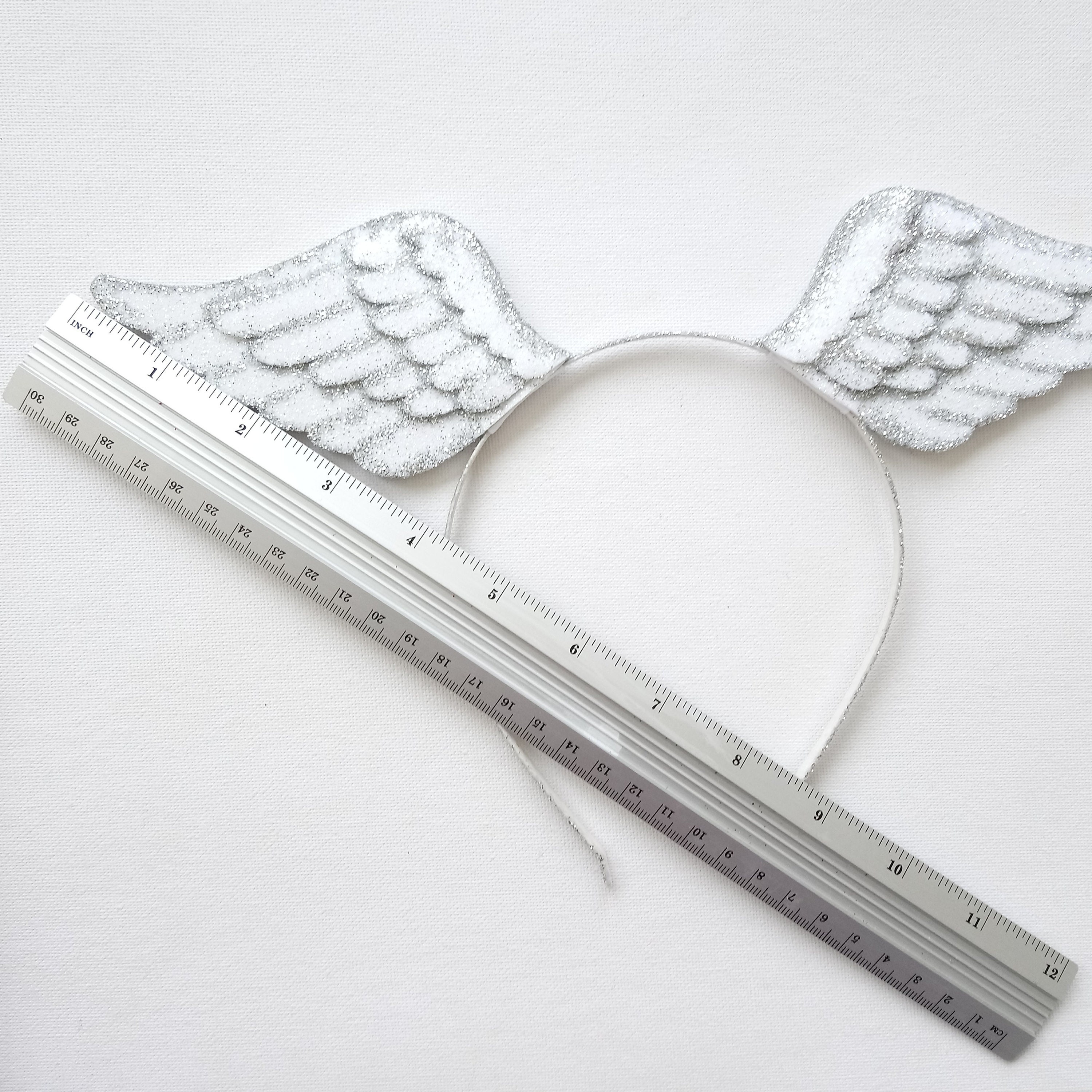 Angel crown White gold wings headband Silver angel wings | Etsy