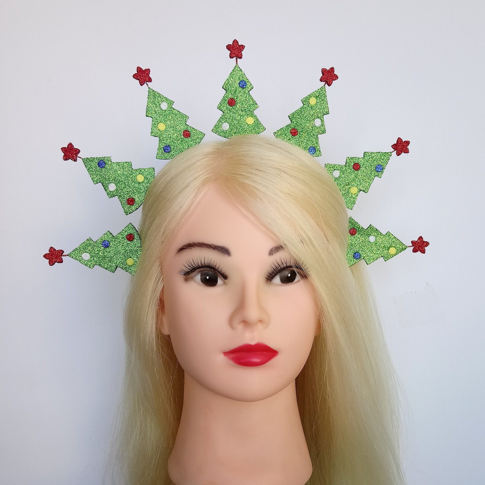 Christmas Tree Crown Headband Holiday Headdress Christmas - Etsy
