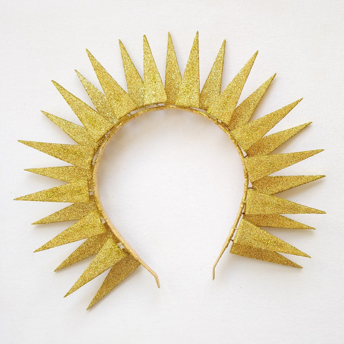 Gold rays crown Gold sun headband Sun Queen headdress Sun Halo | Etsy