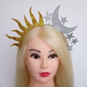 Celestial Headband Sun and Moon Crown Halloween Moon Stars | Etsy