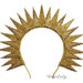 Gold Rays Crown Gold Sun Headband Sun Queen Headdress Sun Halo Goddess ...