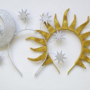 Set of Sun and Moon Headbands Halloween Crown | Etsy