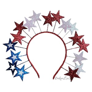 Patriotic Headpiece American Flag Headband Independence Day Crown - Etsy