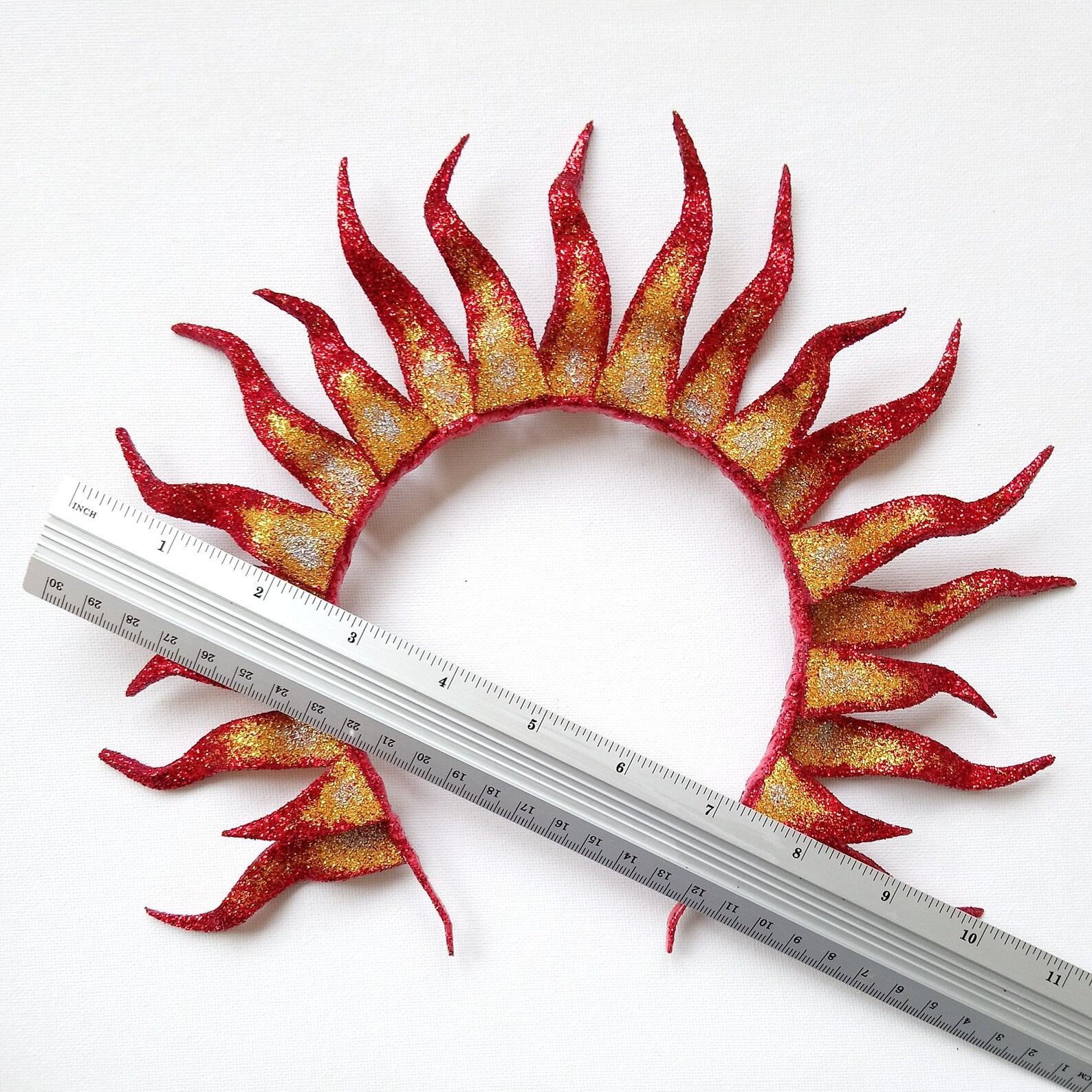 Flame Crown Red Fire Headband Phoenix Headpiece Halloween Sun Etsy