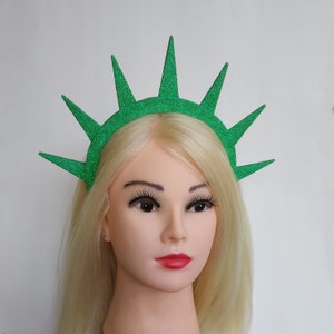 Statue Liberty Crown 4th July Headband Lady Liberty Glitter Headpiece ...