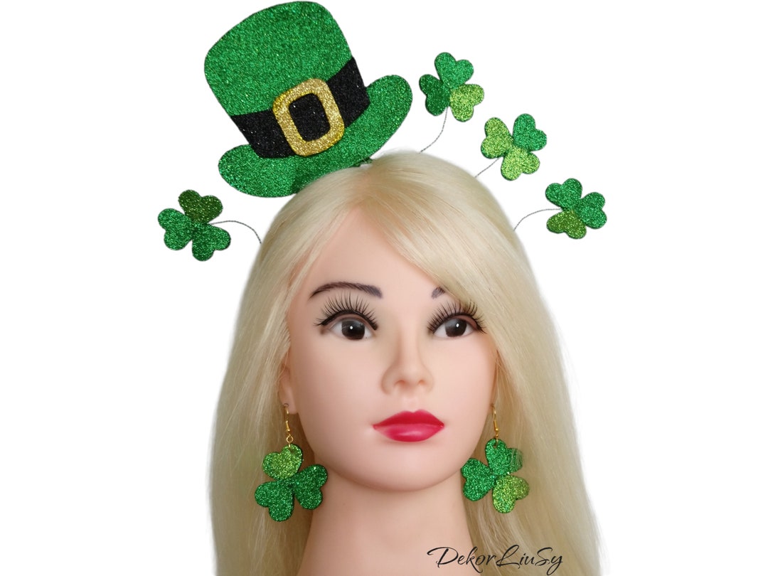 St. Patrick's Day Headpiece Shamrock Headband Leprechaun Hat - Etsy