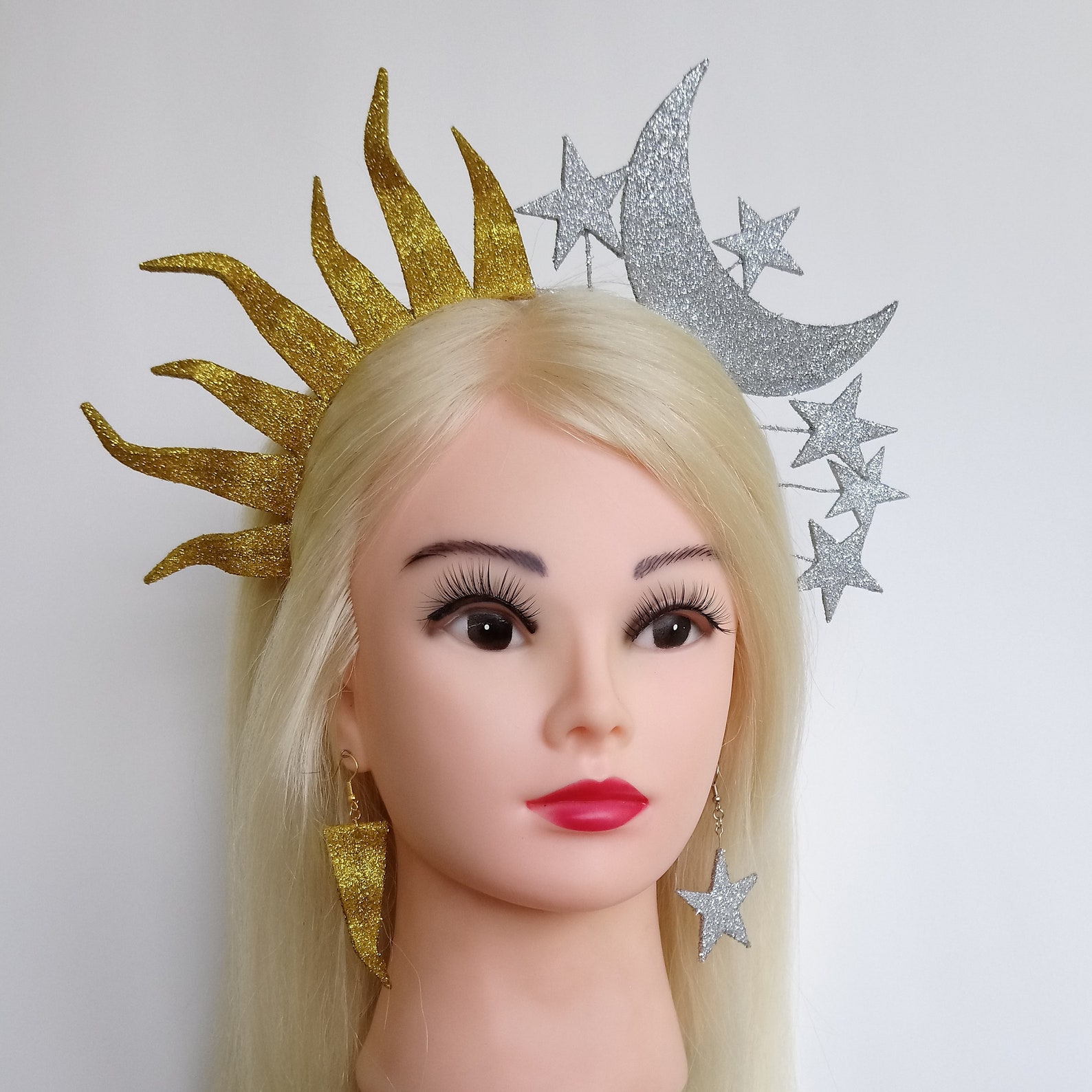 Celestial Headband Sun and Moon Crown Halloween Moon Stars - Etsy
