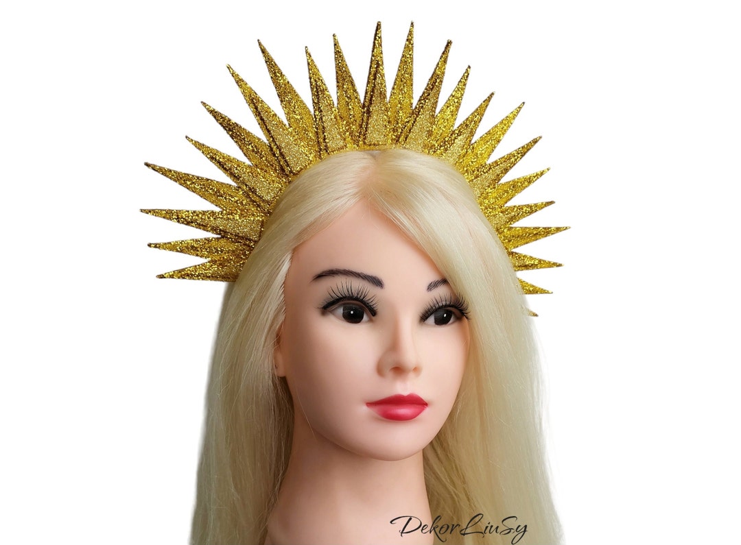 Gold Sun Halo Crown Sun Goddess Headdress Celestial Headpiece - Etsy