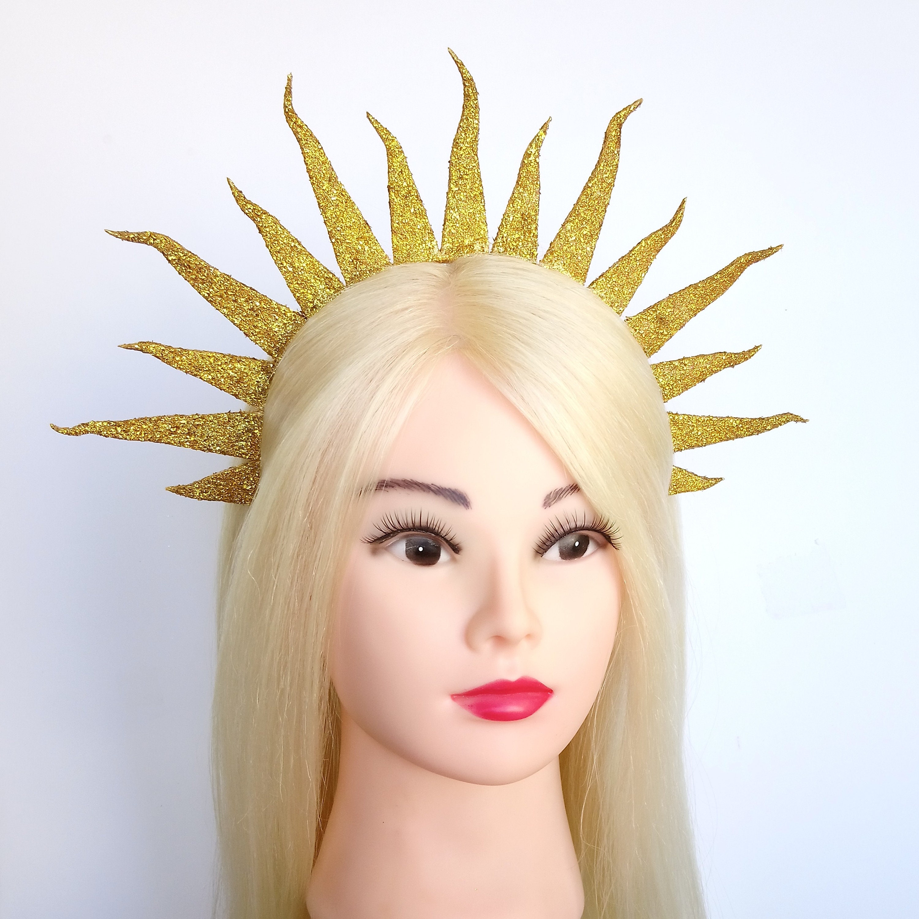 Gold Sun Crown Headband Sun Queen Headdress Sun Halo Aztec | Etsy