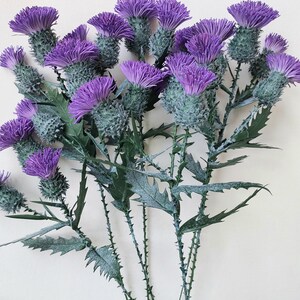 Handmade Artificial Thistle Flower Branch - Etsy