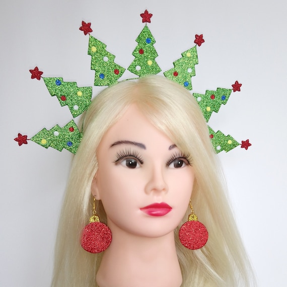 Christmas Tree Crown Headband Holiday Headdress Christmas - Etsy
