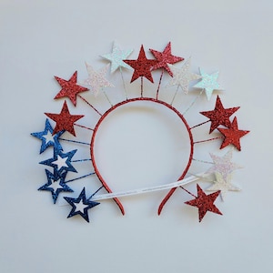 Patriotic Headpiece American Flag Headband Independence Day Crown - Etsy