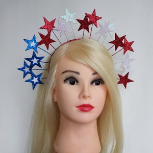 Patriotic Headpiece American Flag Headband Independence Day Crown - Etsy