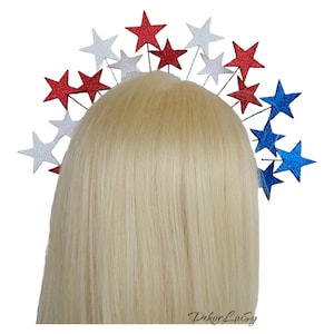 Patriotic Headpiece American Flag Headband Independence Day Crown - Etsy