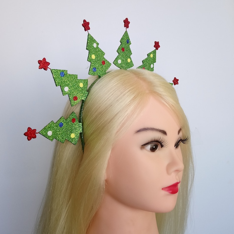 Christmas Tree Crown Headband Holiday Headdress Christmas - Etsy