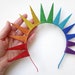 Rainbow Glitter Headband Holiday Halo Crown Halloween Headpiece - Etsy