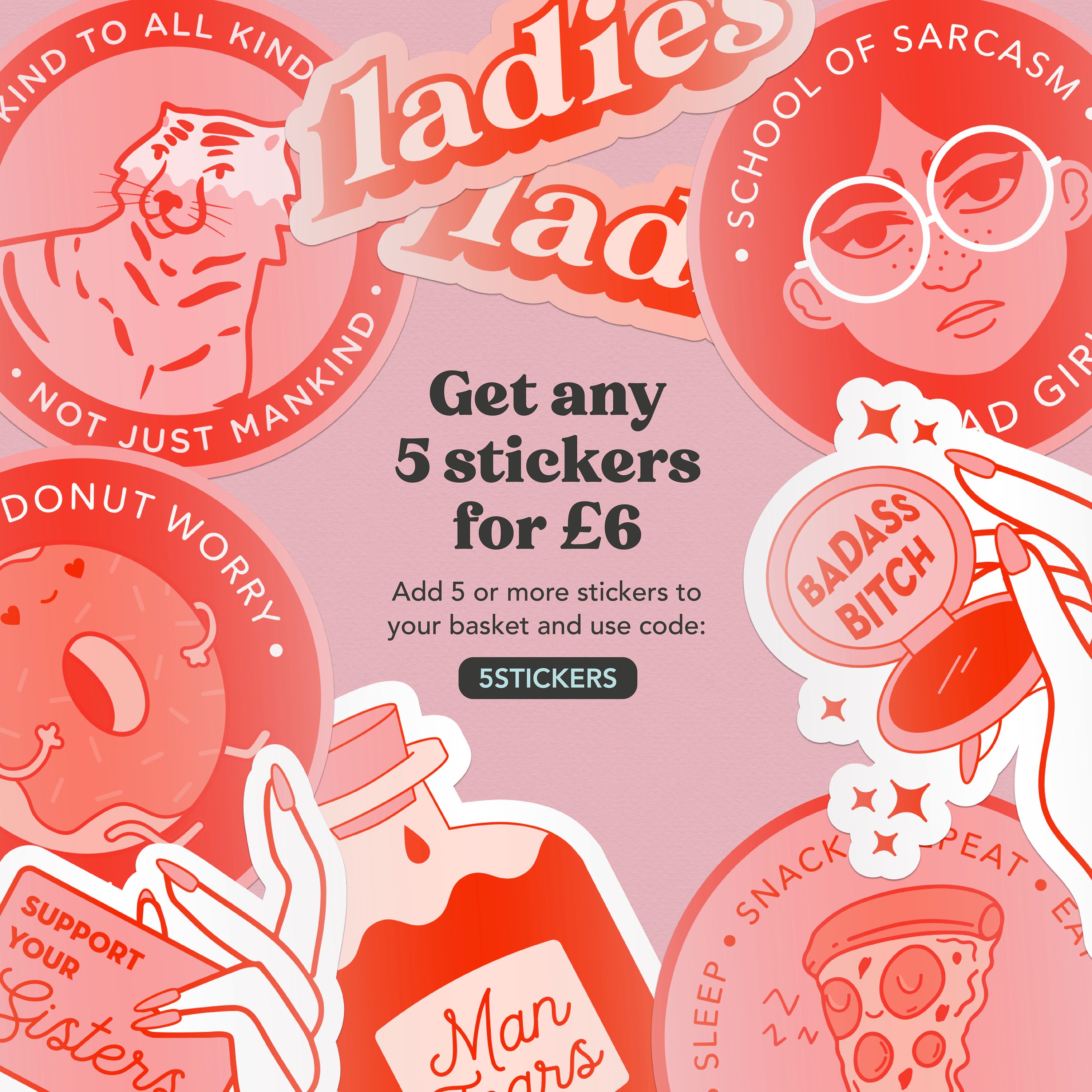 Donut Worry Be Happy 3 Inch Vinyl Sticker Kawaii Doughnut | Etsy