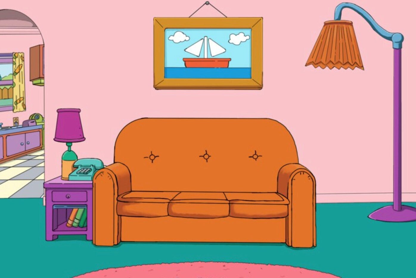 The Simpsons A4 Print Simpsons Living Room Boat Picture - Etsy UK