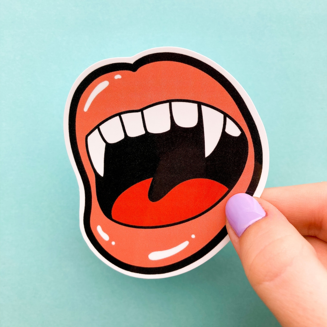 Vampire Fangs | Vinyl Waterproof Sticker | Halloween Stickers | Car ...