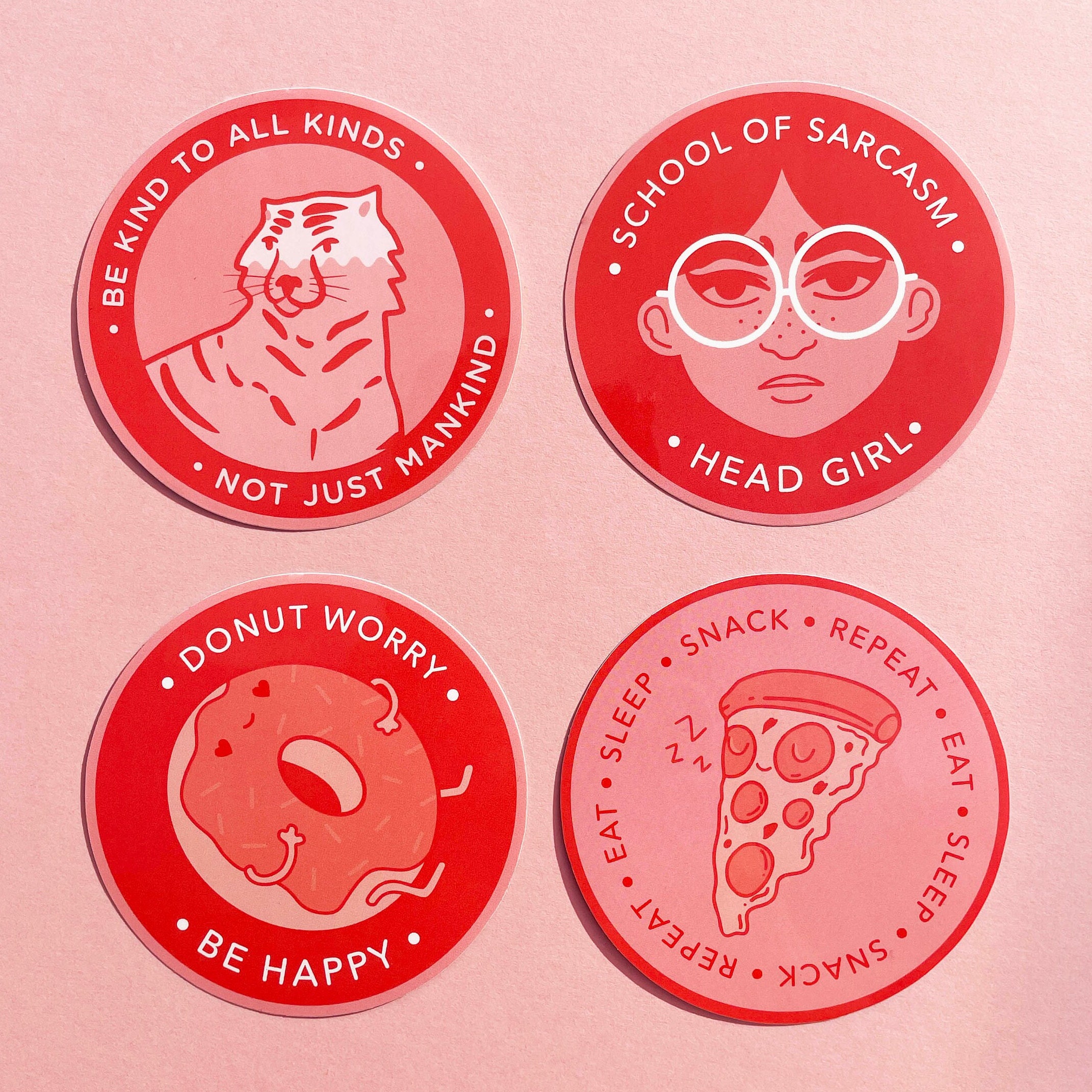 Donut Worry Be Happy 3 Inch Vinyl Sticker Kawaii Doughnut | Etsy