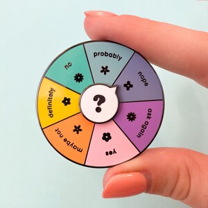 Decision Maker Spinner Lapel Pin Best Enamel Pins Cool Enamel Pin Wheel ...
