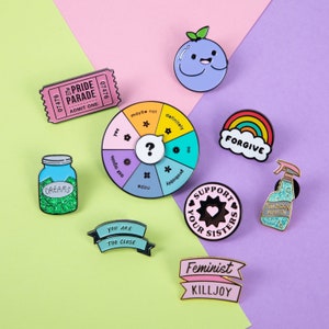 Spinning Enamel Pin Decision Maker Large Lapel Pin Enamel Pins Unique ...