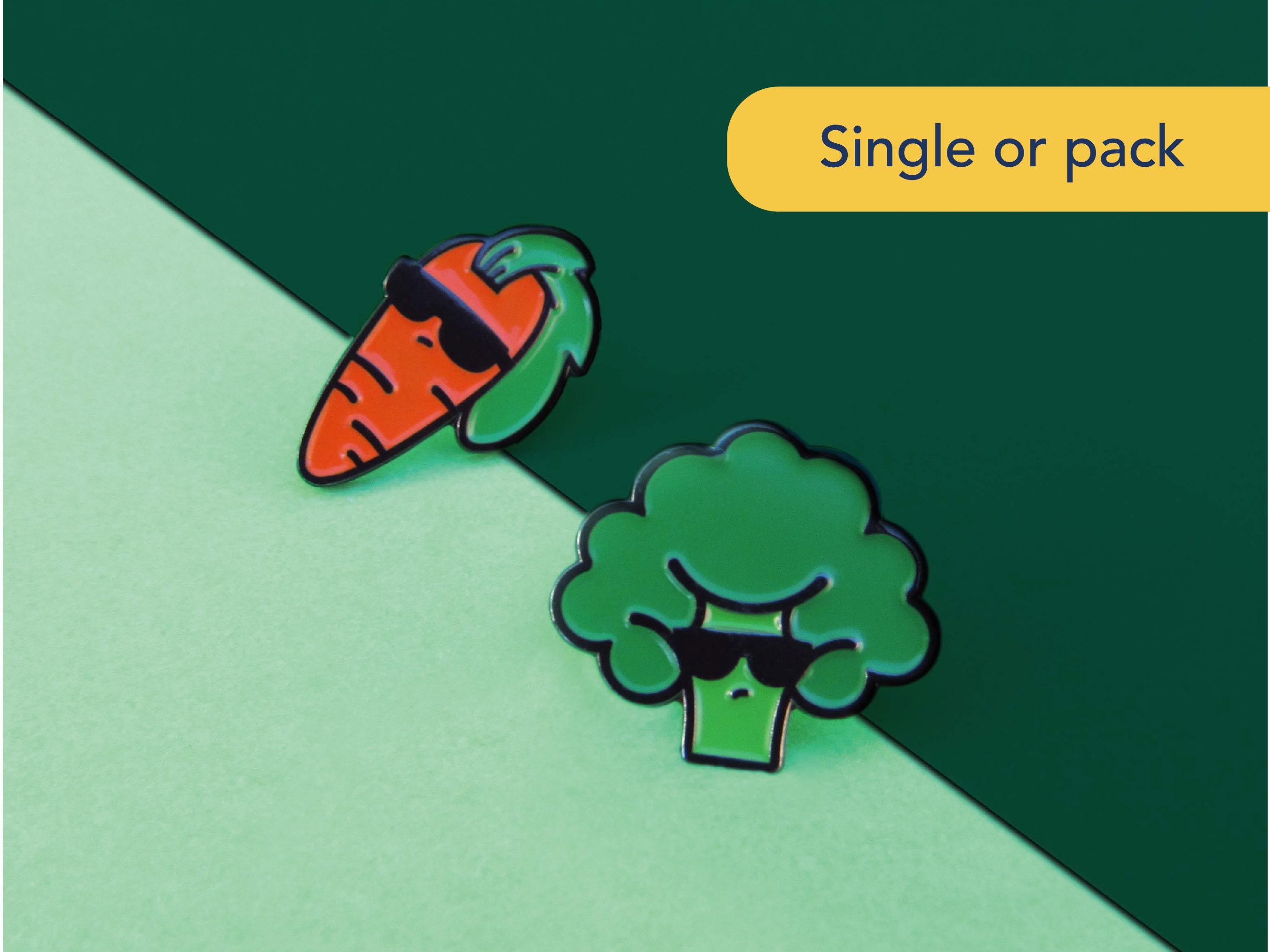 Rock the Broc Broccoli Pin Vegan Enamel Lapel Pin Enamel | Etsy UK