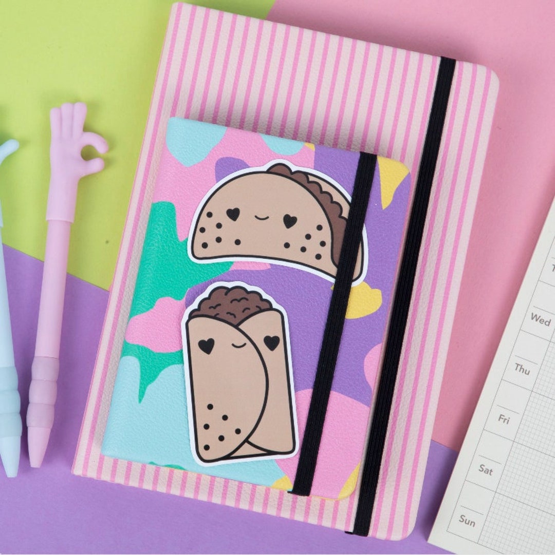 Taco & Burrito | Vinyl Stickers | Kawaii Stickers | Die Cut Laptop ...