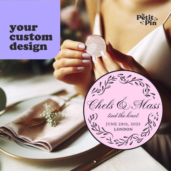 Custom wedding pins | Beachweddingtips.com
