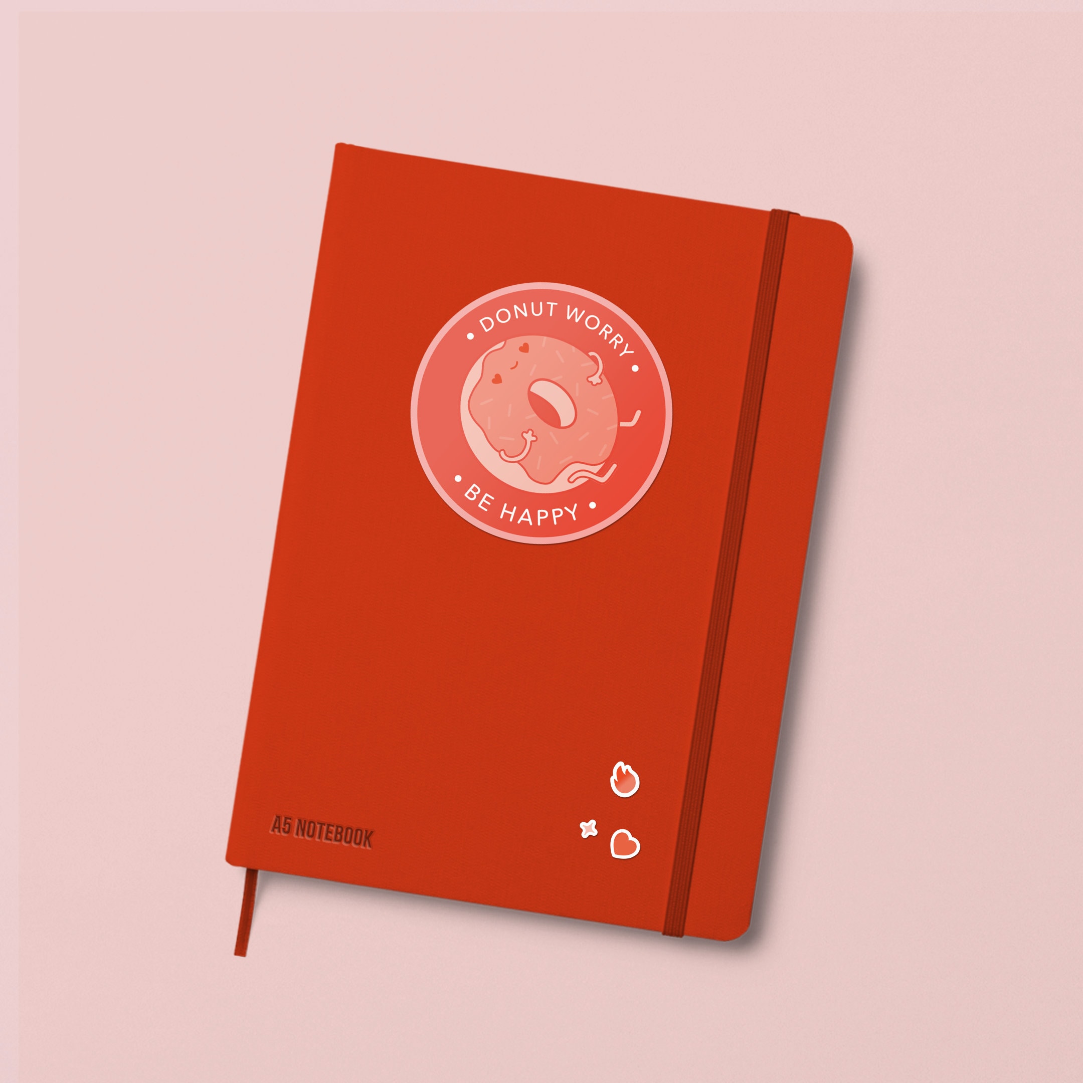 Donut Worry Be Happy 3 Inch Vinyl Sticker Kawaii Doughnut | Etsy