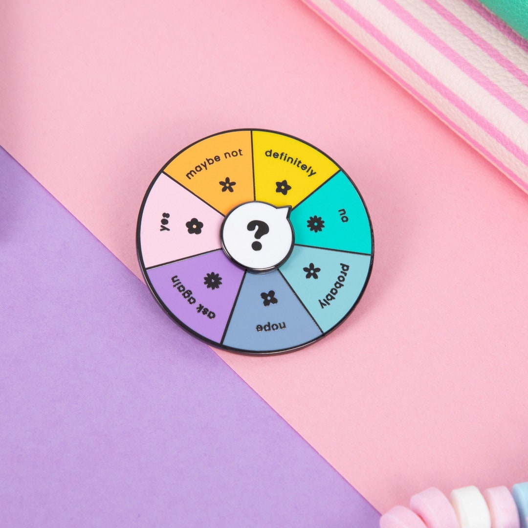 Decision Maker Spinner Lapel Pin Best Enamel Pins Cool Enamel Pin Wheel ...