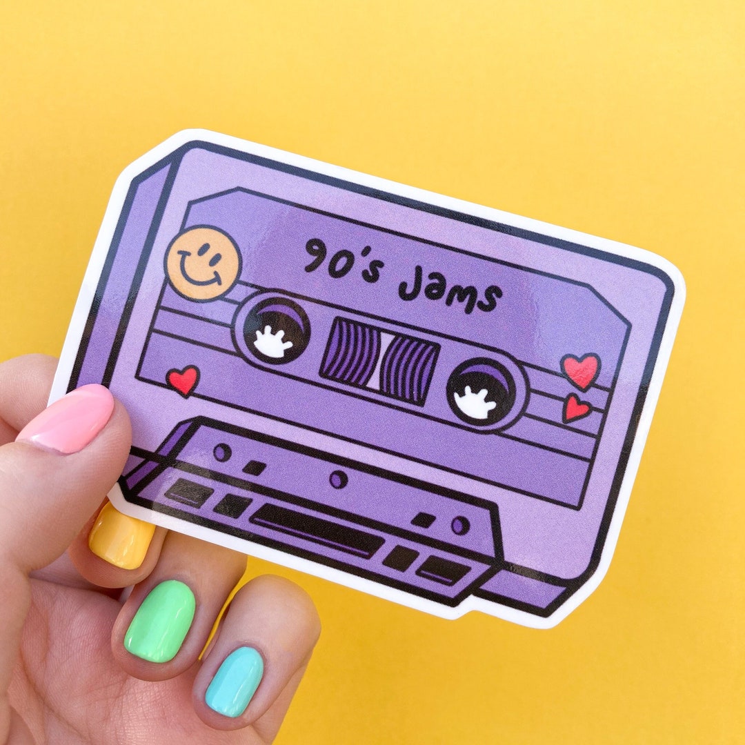 90s Jams Tape | Vinyl Waterproof Sticker | 90s Stickers | Retro ...