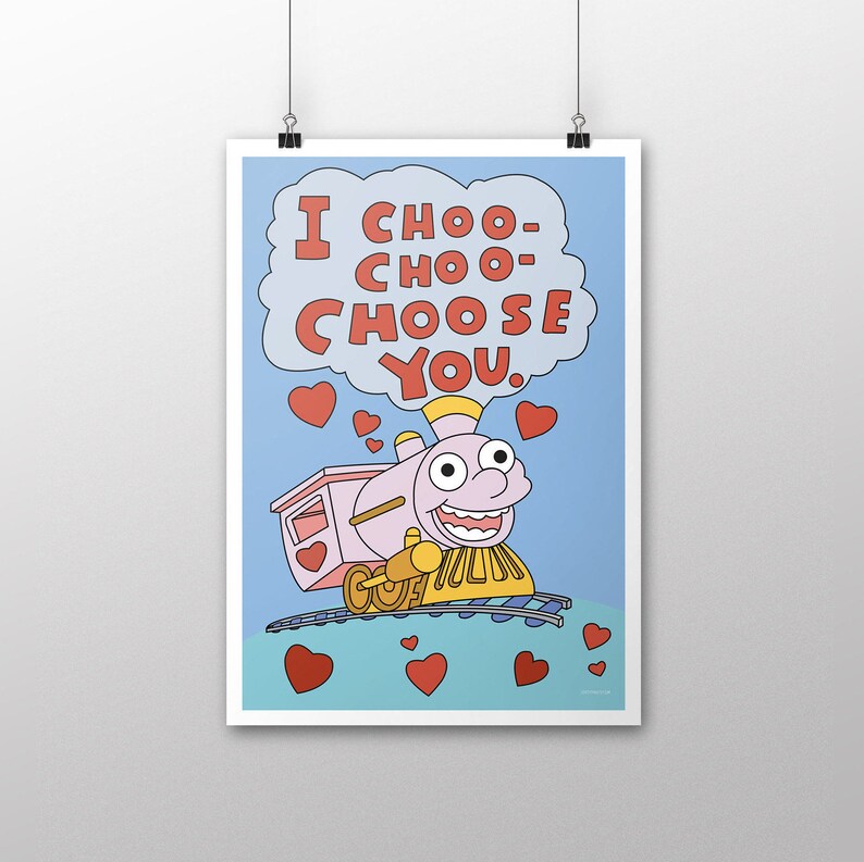 The Simpsons A4 Print I Choo Choo Choose You | Etsy