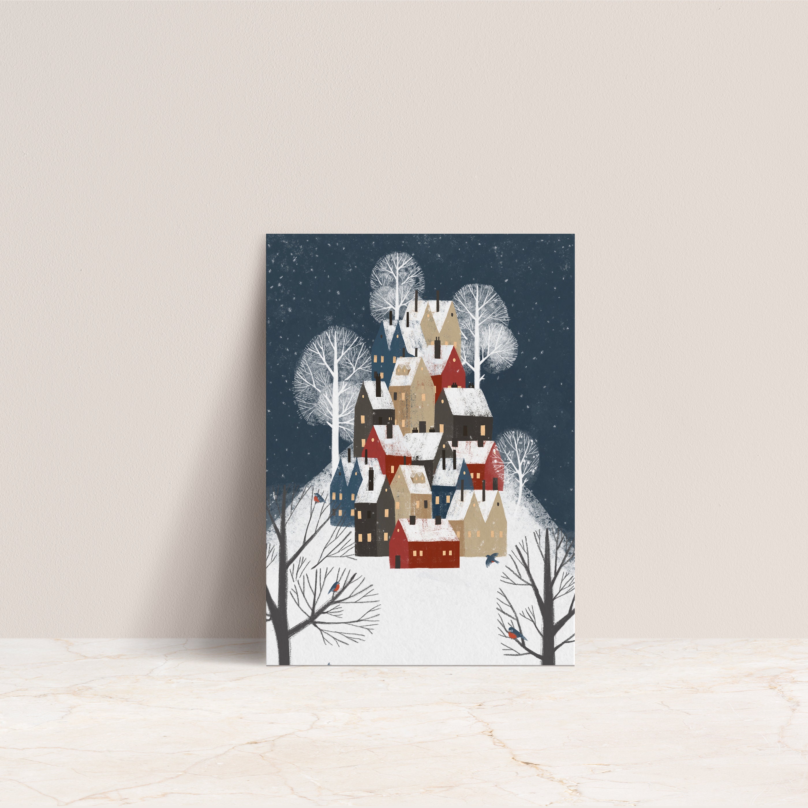 Winter Wonderland Postcard Set and Sticker Sheet Bundle - Etsy